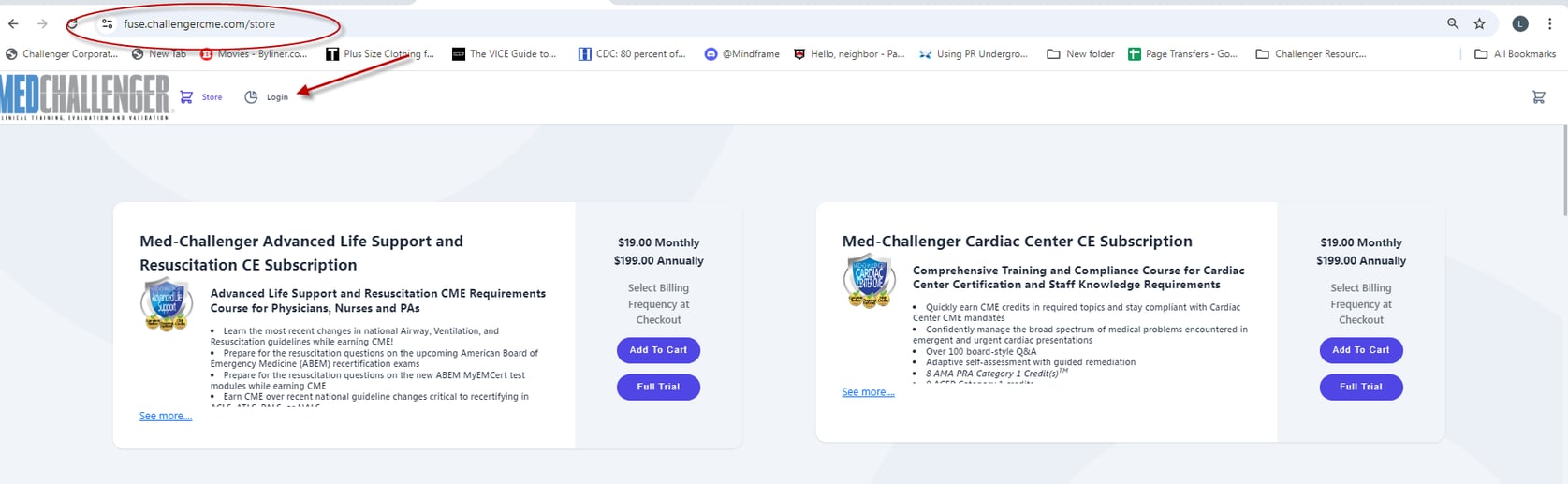How do I log in to My Med-Challenger account?