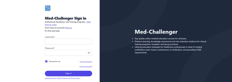 How Do I Log In To My Med-Challenger Account